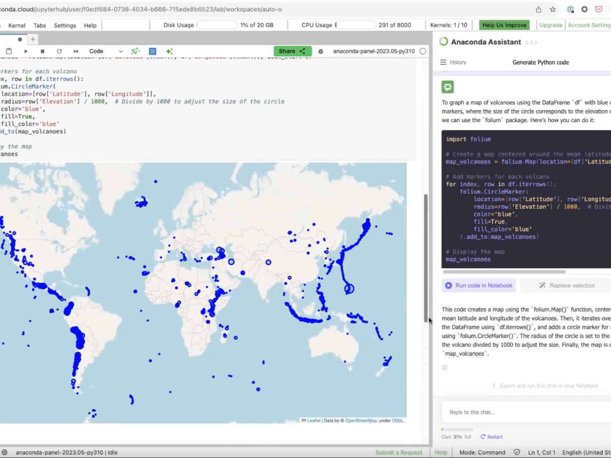 Generative AI in Cloud Notebooks: Anaconda Assistant | Anaconda